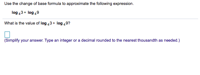 Solved Use the change of base formula to approximate the | Chegg.com