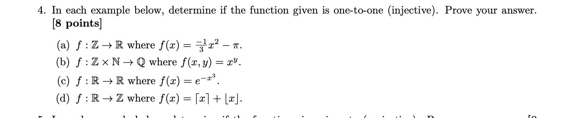 Solved In each example below, determine if the function | Chegg.com