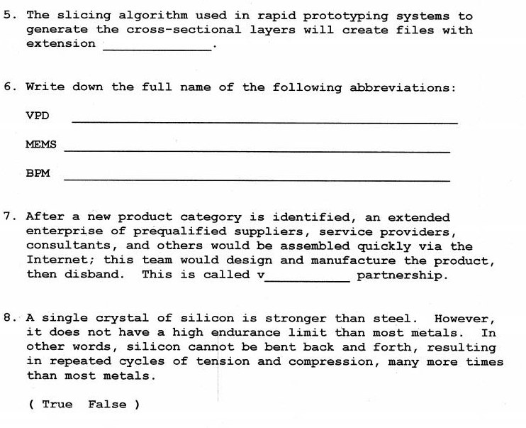 Solved 5 The Slicing Algorithm Used In Rapid Prototyping 