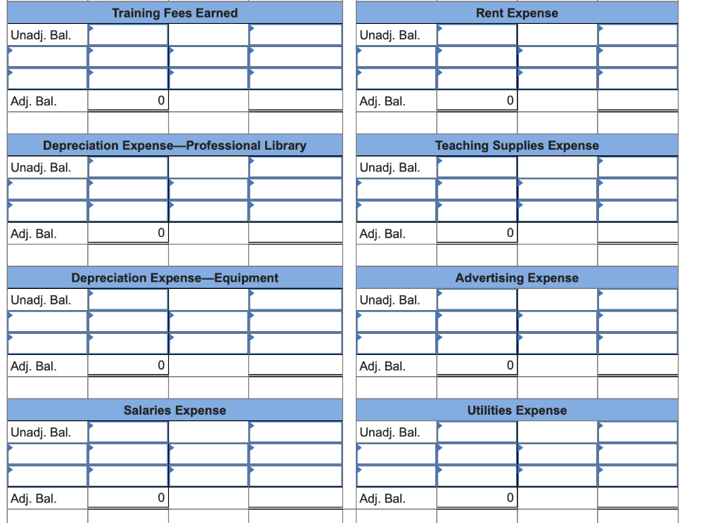 Solved 2-a. Post the balance from the unadjusted trial | Chegg.com