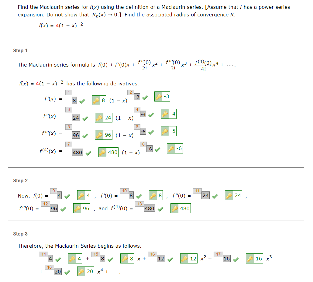 Solved Find the Maclaurin series for f(x) using the | Chegg.com