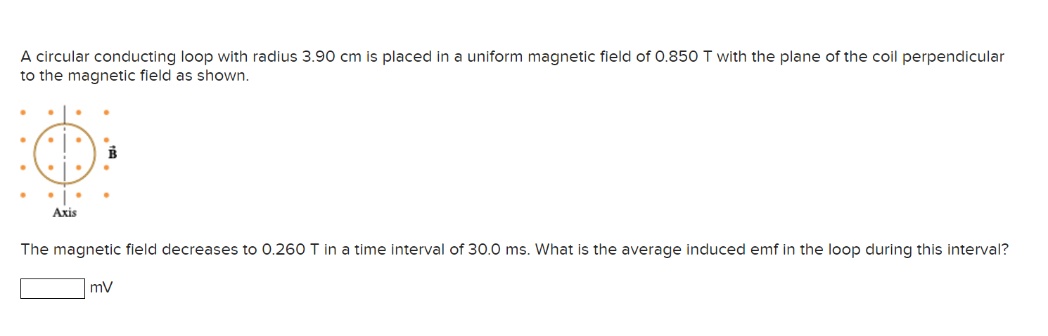 Solved A circular conducting loop with radius 3.90 cm is | Chegg.com