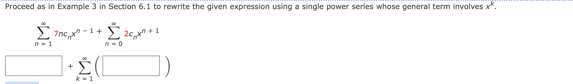 Solved Proceed as in Example 3 in Section 6.1 to rewrite the | Chegg.com