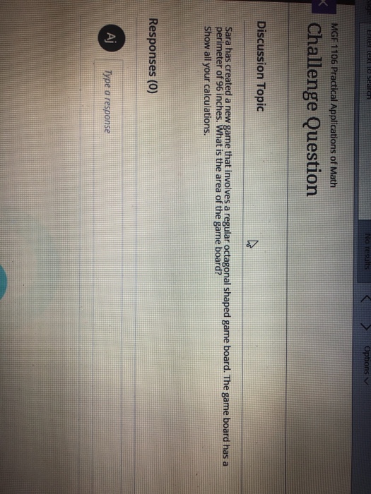 Solved MGF 1106 Practical Applications of Math Challenge | Chegg.com