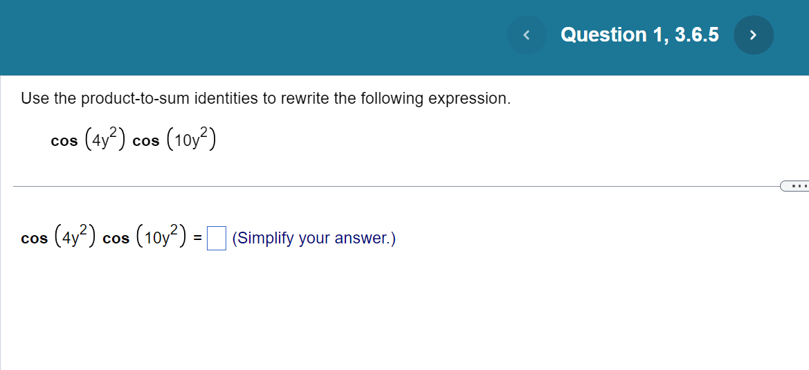 Solved Use the product-to-sum identities to rewrite the | Chegg.com