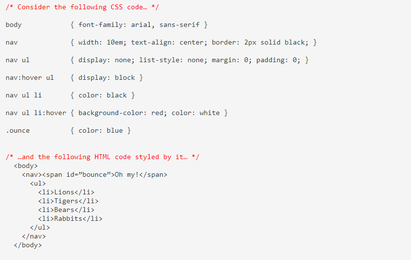 Solved /* Consider the following CSS code... */ body { | Chegg.com