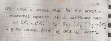 20 ou write a maral code for the problem. movement | Chegg.com