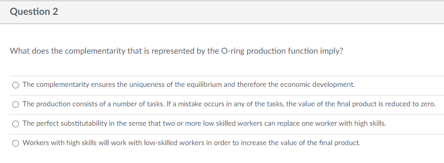 Solved What does the complementarity that is represented by | Chegg.com