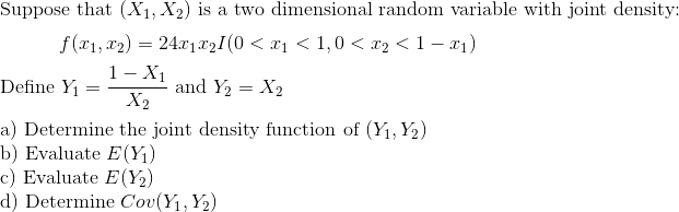 Solved Suppose that (X1, X2) is a two dimensional random | Chegg.com