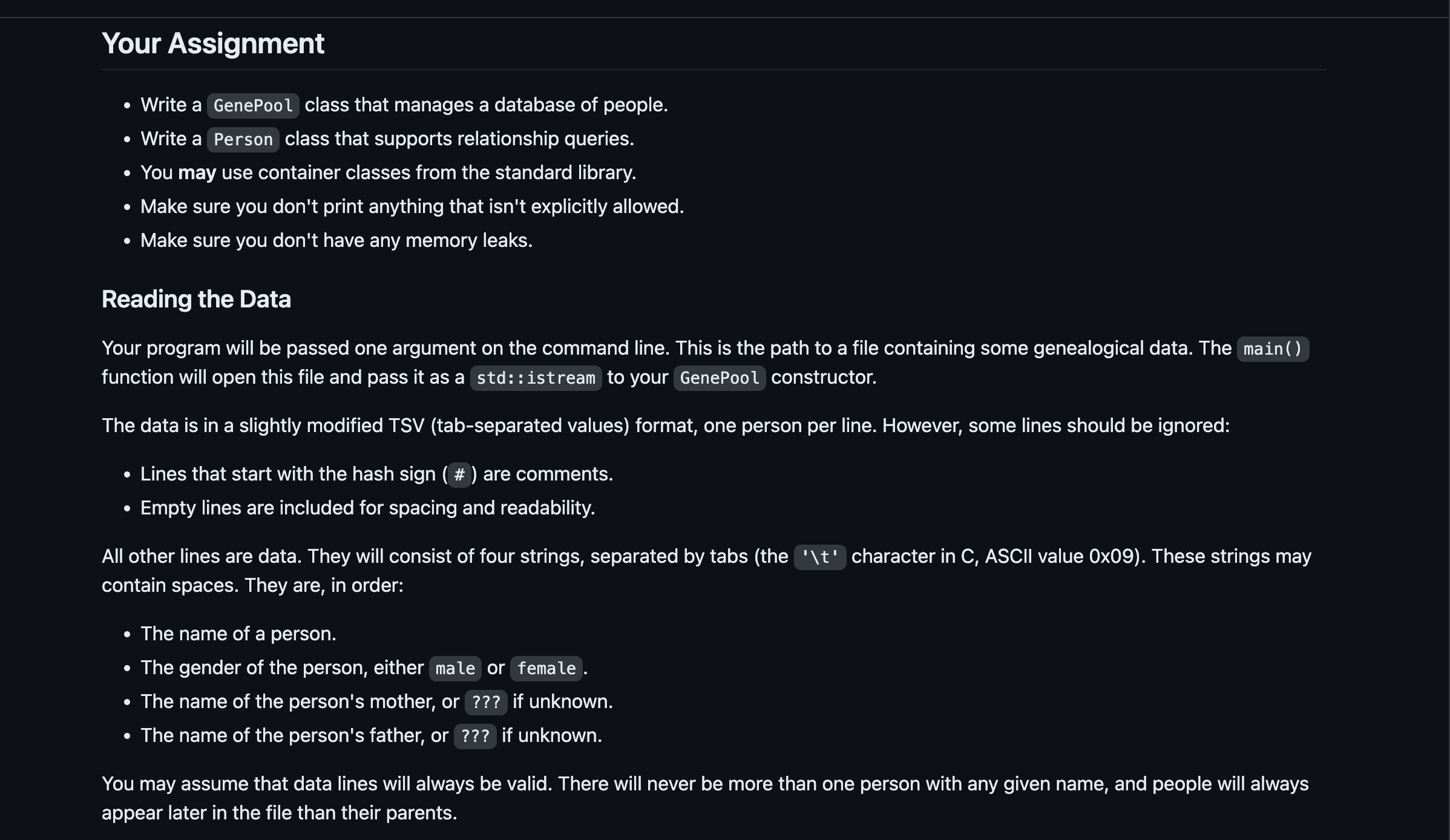 Solved Gene Pool In this assignment, you'll build a database | Chegg.com