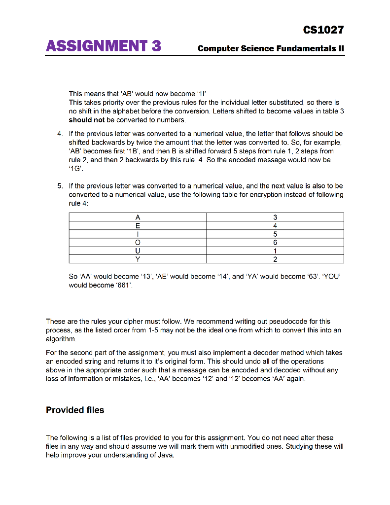Solved CS1027 ASSIGNMENT 3 Computer Science Fundamentals II | Chegg.com