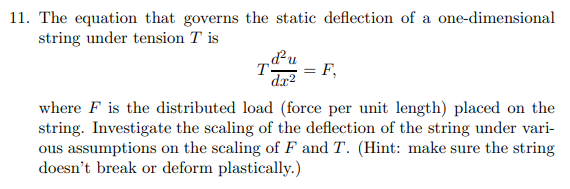 11. The equation that governs the static deflection | Chegg.com