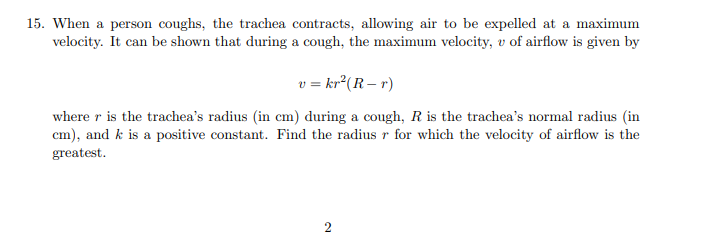 Solved 15. When a person coughs, the trachea contracts, | Chegg.com