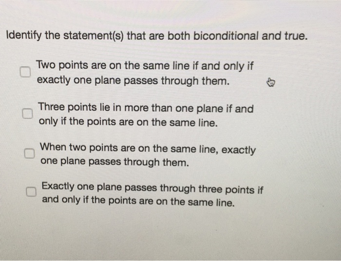 Solved Identify the statement(s) that are both biconditional | Chegg.com