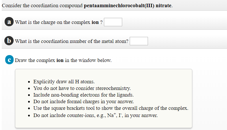 Solved Consider the coordination compound | Chegg.com