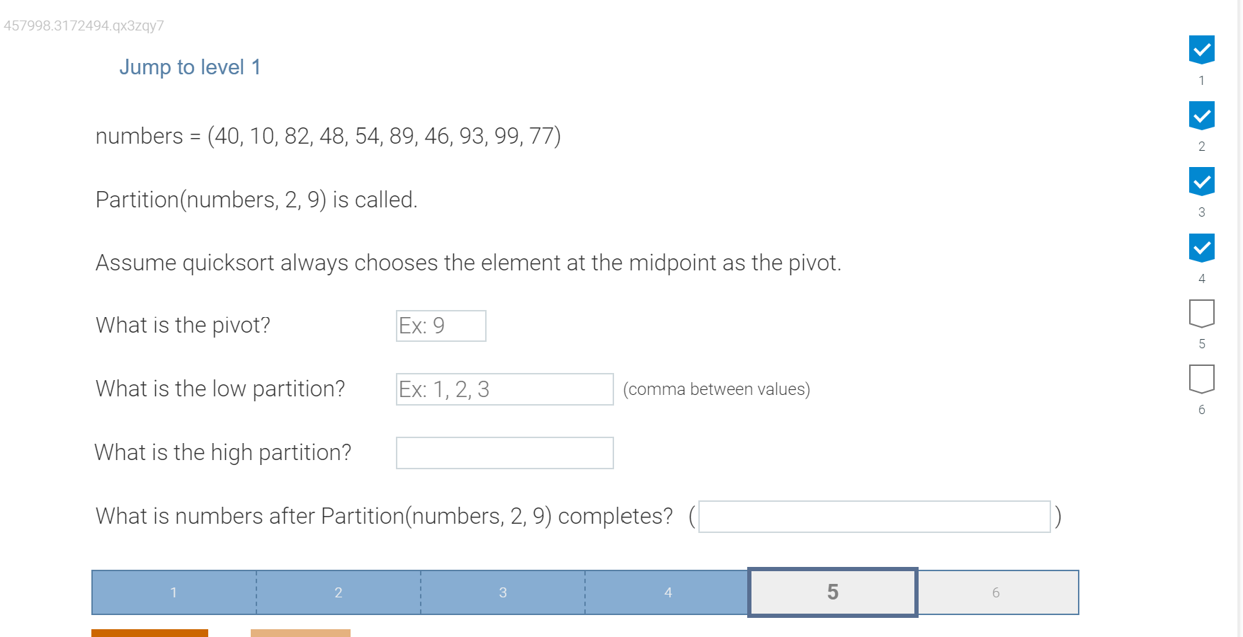 Solved numbers = (40, 10, 82, 48, 54, 89, 46, 93, 99, 77) | Chegg.com
