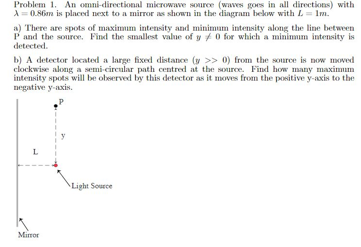 Solved Problem 1. An omni-directional microwave source | Chegg.com