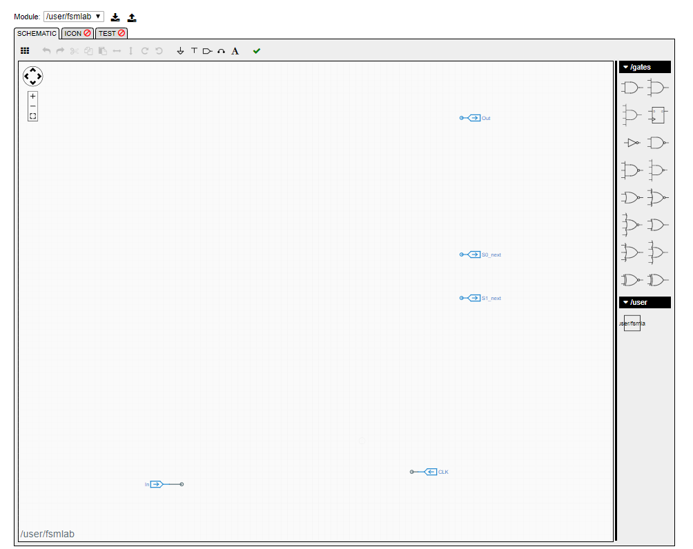 Solved FSM Lab Question! Build the FSM and test it using the | Chegg.com