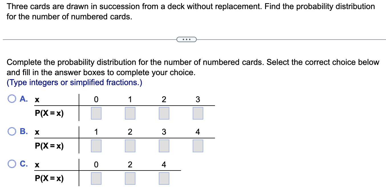 Solved Three cards are drawn in succession from a deck | Chegg.com
