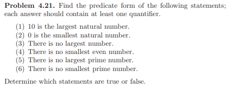 Solved Find a predicate form of the following statements. | Chegg.com