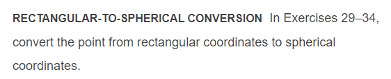 Solved RECTANGULAR-TO-SPHERICAL CONVERSION In Exercises | Chegg.com