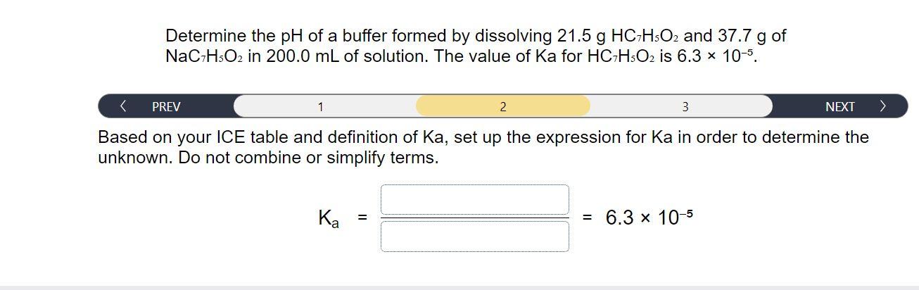 Solved Determine the pH of a buffer formed by dissolving | Chegg.com