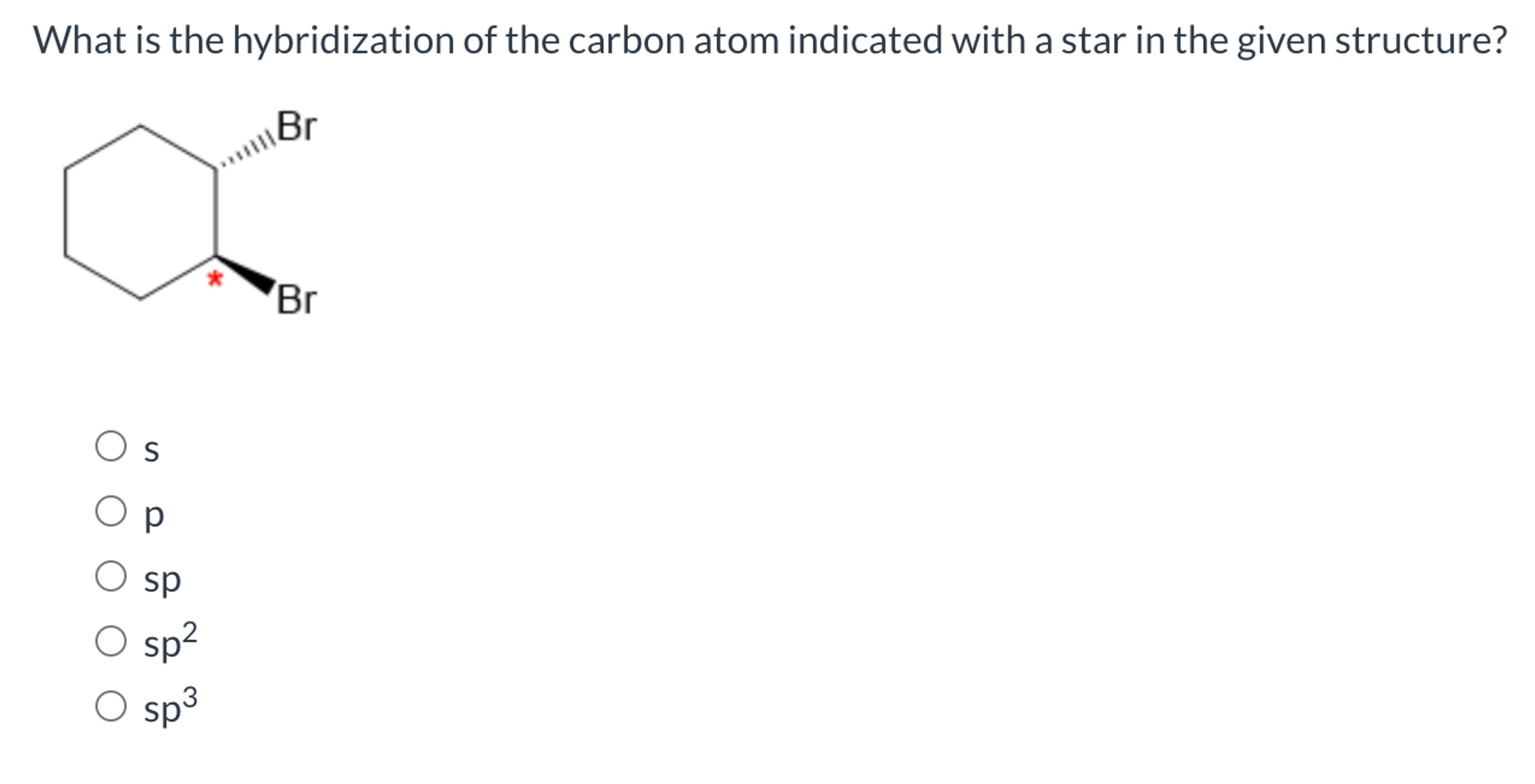 Solved What is the hybridization of the carbon atom | Chegg.com