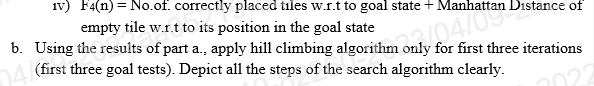Solved Consider the below initial and goal state of 8-puzzle | Chegg.com
