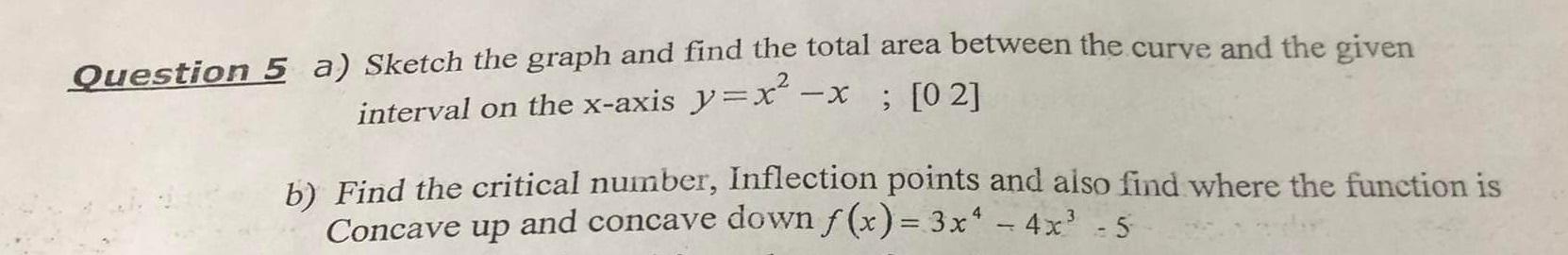 Solved a) Sketch the graph and find the total area between | Chegg.com