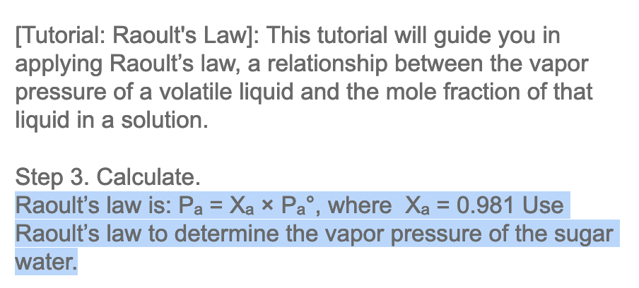 Solved [Tutorial: Raoult's Law]: This tutorial will guide | Chegg.com