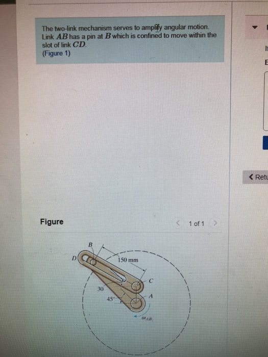 Solved The two-link mechanism serves to ampíify angular | Chegg.com