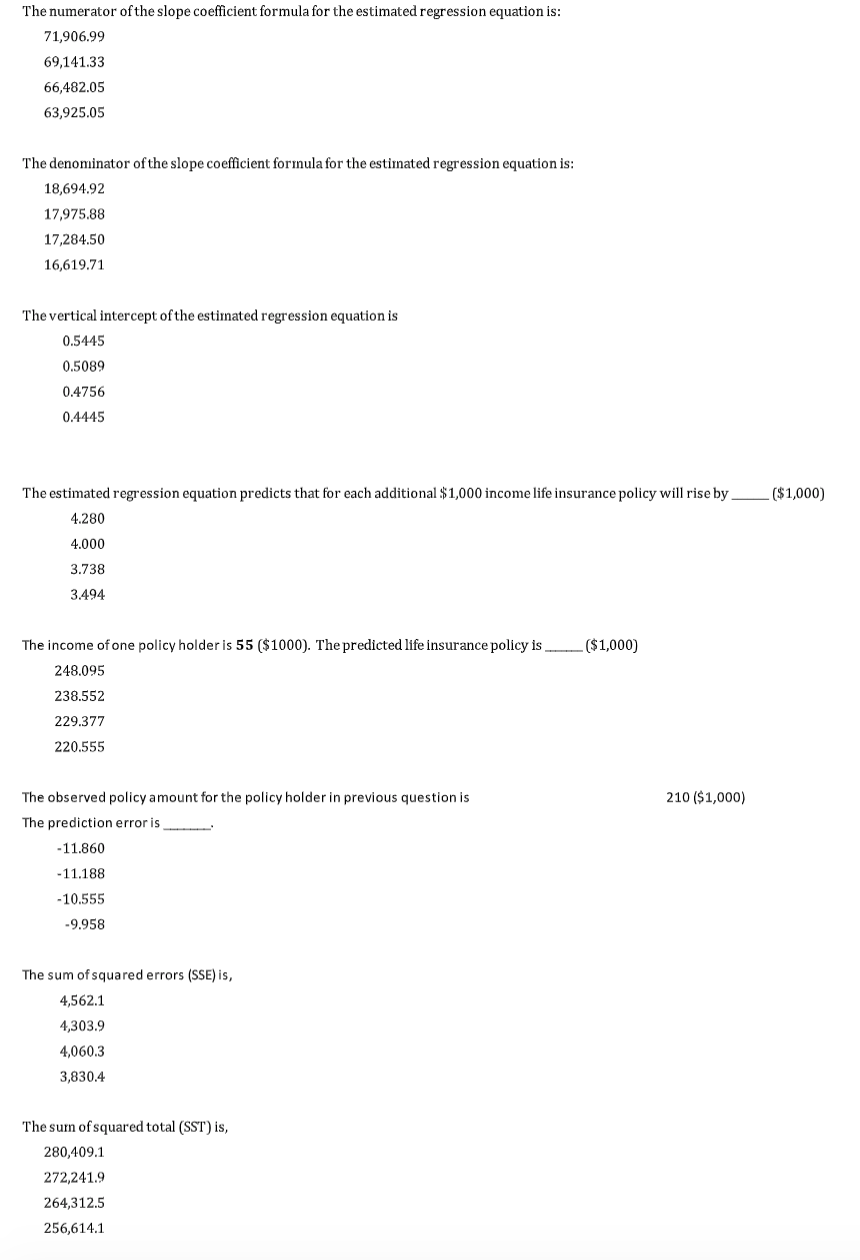 Solved A life insurance company wishes to examine the | Chegg.com