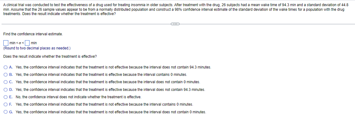 Solved treatments. Does the result indicate whether the | Chegg.com