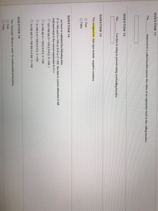 Solved QUESTTO In this prototype is a example of int | Chegg.com