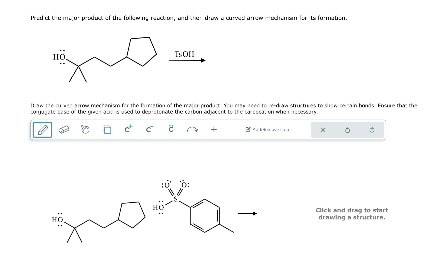 Solved Predict the major product of the following reaction, | Chegg.com