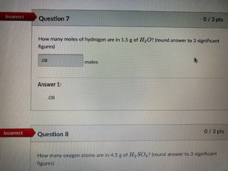 Solved How many moles of hydrogen are in 1.5 g of H2Or | Chegg.com