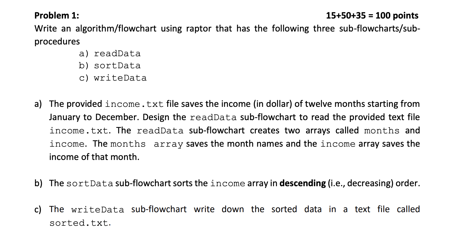 Solved PLEASE USE RAPTOR TO SOLVE. Please provide | Chegg.com