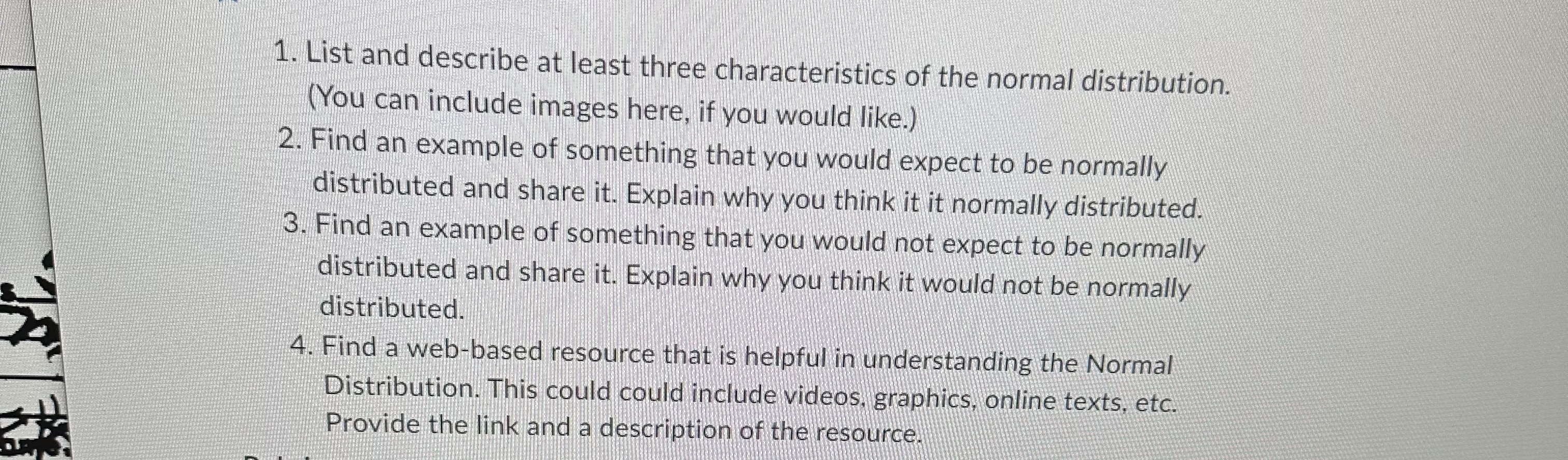 1. List and describe at least three characteristics | Chegg.com