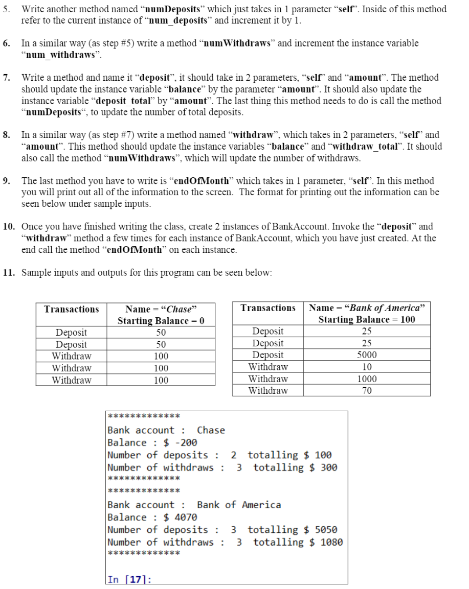 Solved I. Writing your own class For this programing task | Chegg.com