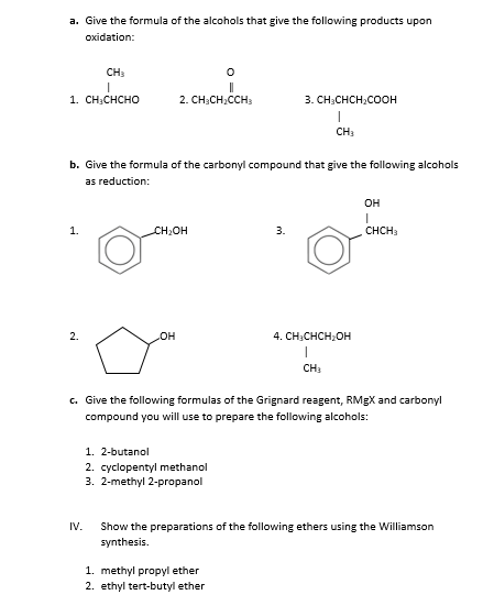 Solved Show the preparations of the following ethers using | Chegg.com
