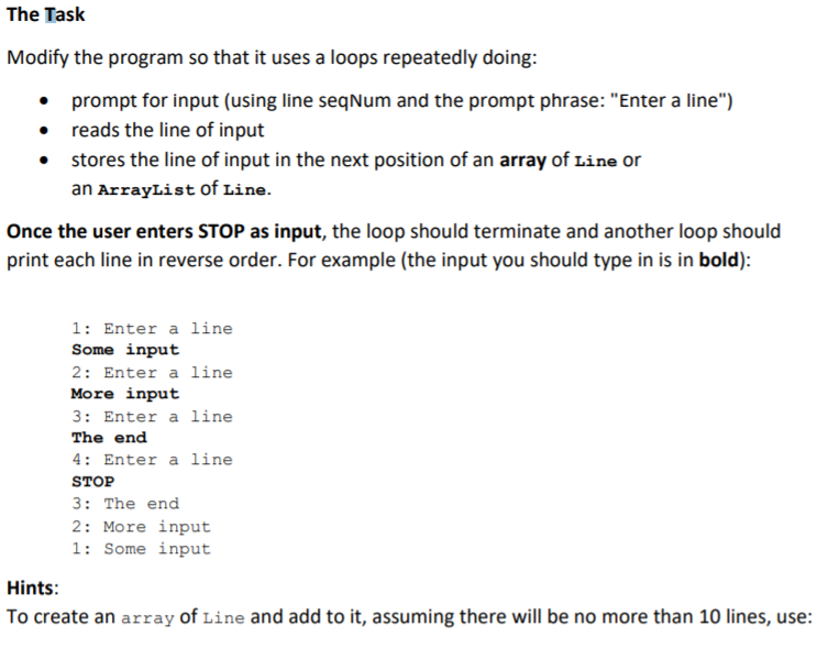 Solved The Task Modify the program so that it uses a loops | Chegg.com