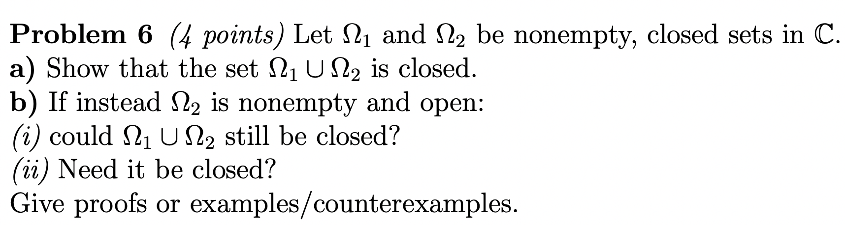 Solved Problem 6 (4 points) Let Ω1 and Ω2 be nonempty, | Chegg.com