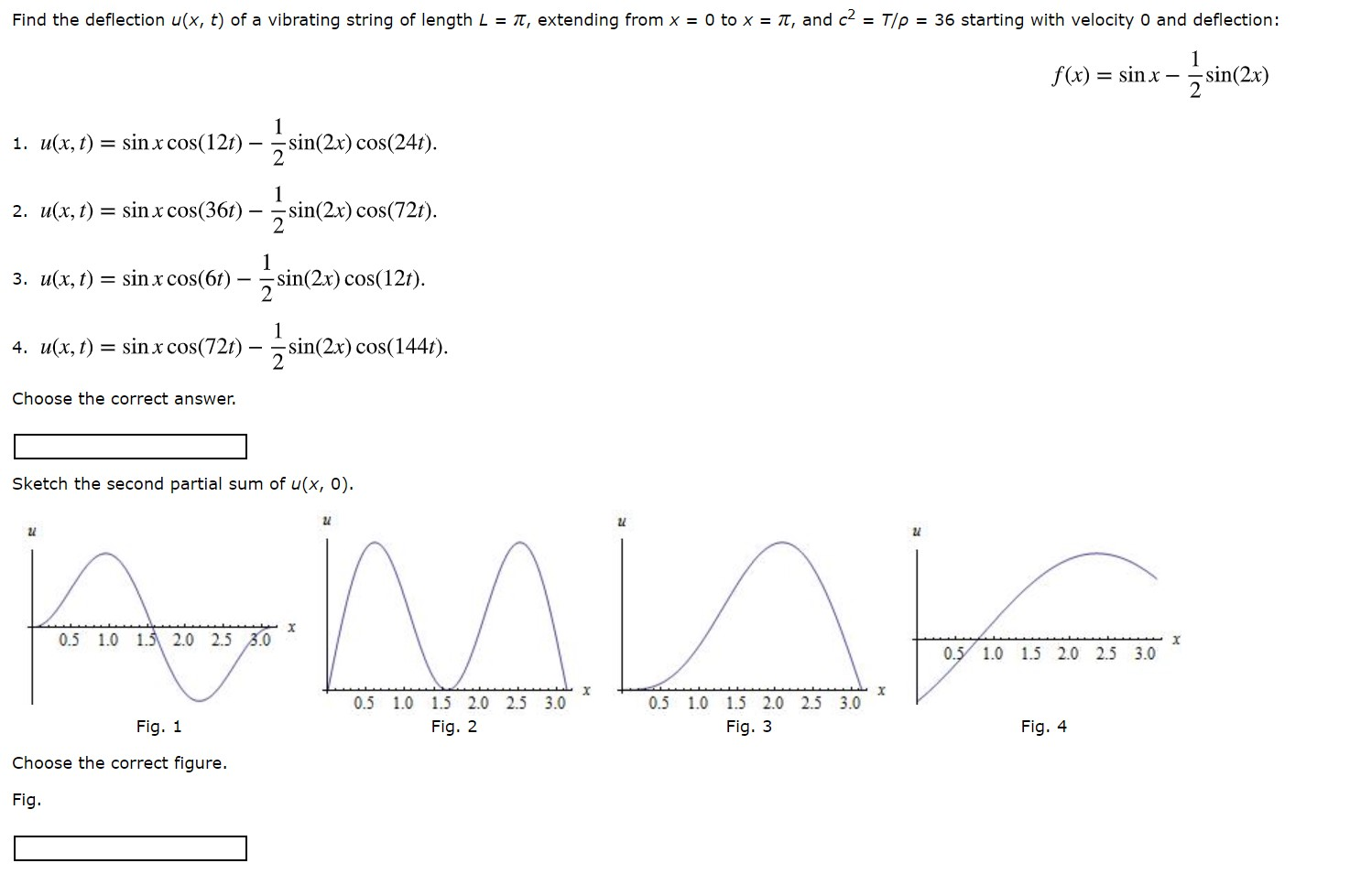 Solved Find the deflection u(x, t) of a vibrating string of | Chegg.com