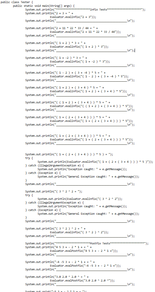 Solved Task 1: Postfix Calculator You will need to complete | Chegg.com