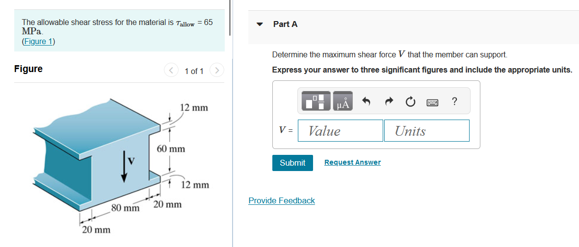 Solved The allowable shear stress for the material is τallow | Chegg.com