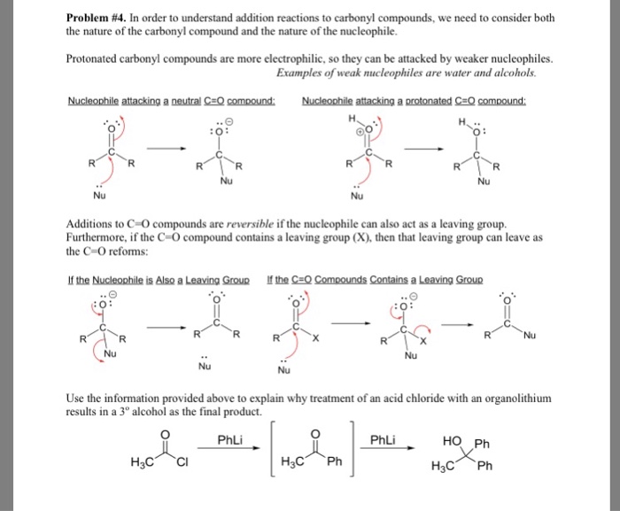 Solved Problem #4. In order to understand addition reactions | Chegg.com