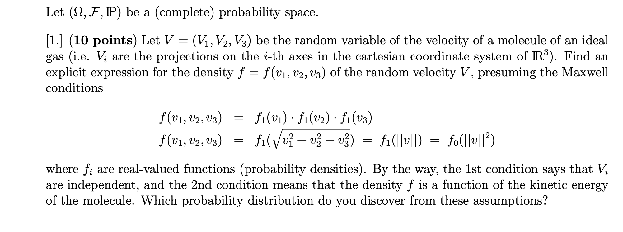 Solved Let (Ω,F,P) be a (complete) probability space. [1.] | Chegg.com
