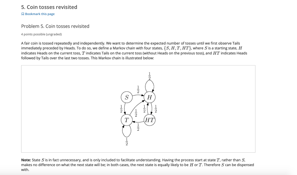 5. Coin tosses revisited R Bookmark this page Problem | Chegg.com