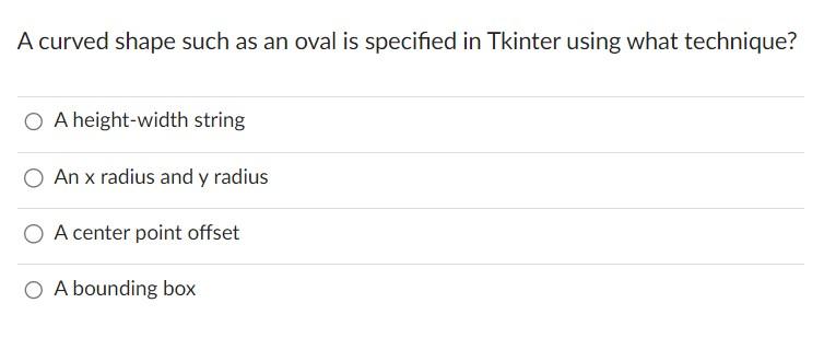 Solved A curved shape such as an oval is specified in | Chegg.com