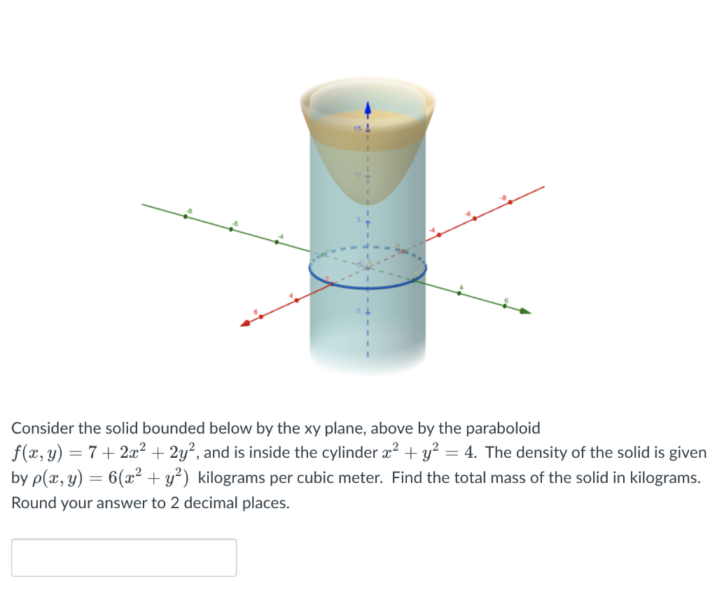 Solved Consider the solid bounded below by the xy plane, | Chegg.com